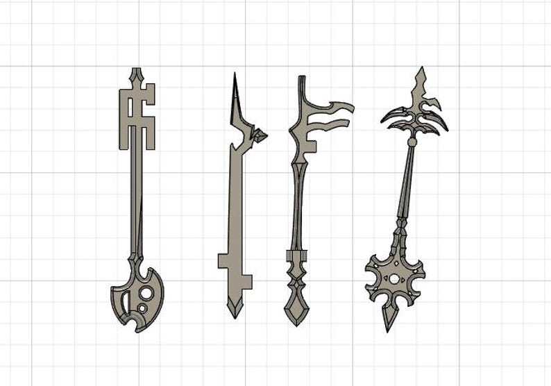 4 Key Set - Solo Leveling Inspired | STL Files for 3D Printing | Temple ...