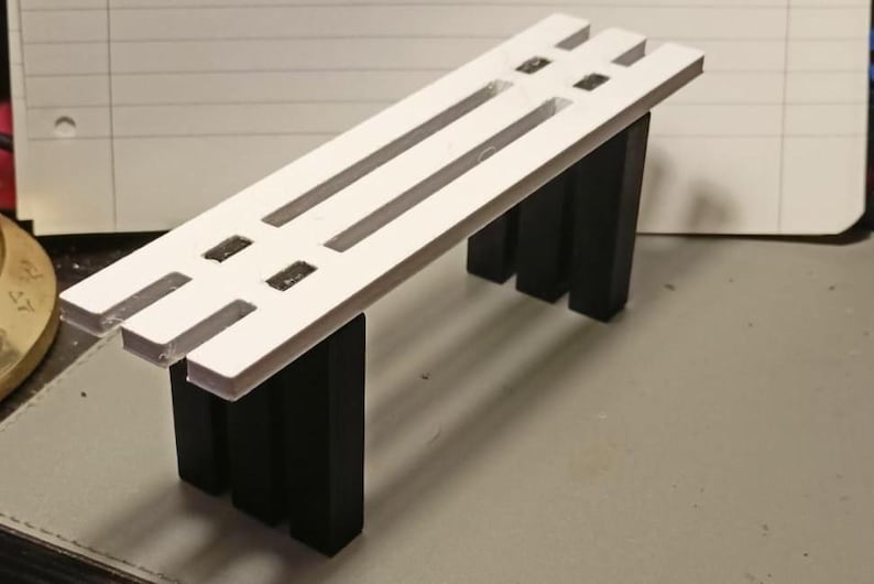 Mini Bench – 3D Printed Display Stand for Noodle Stopper Figures, Desk ...