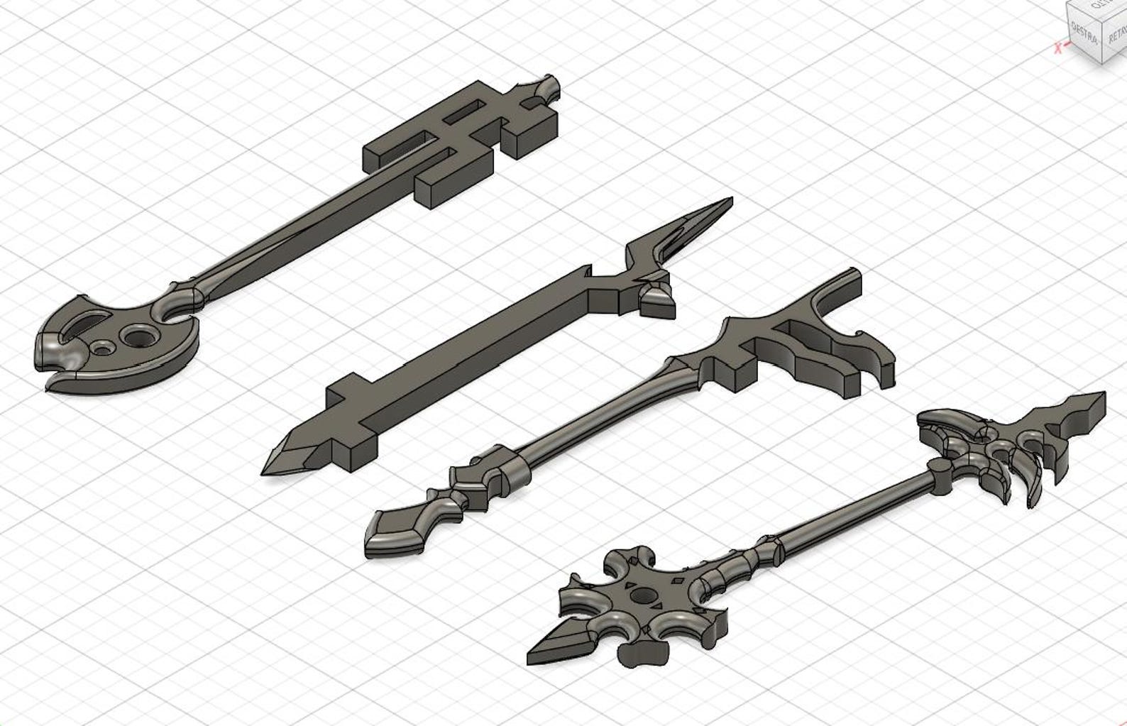 4 Key Set - Solo Leveling Inspired | STL Files for 3D Printing | Temple ...