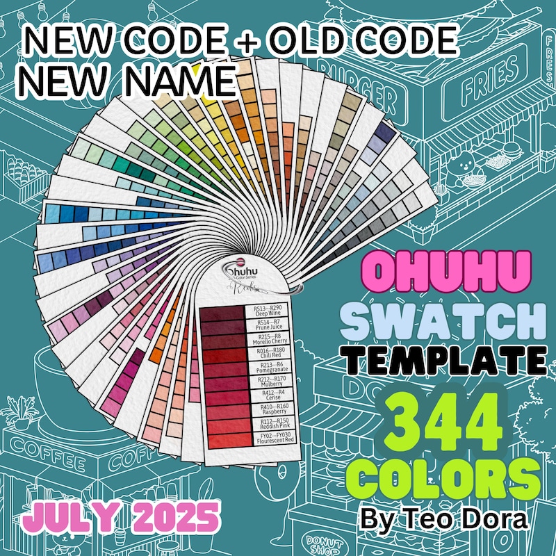 Oahu Swatch Chart Ohuhu - Etsy