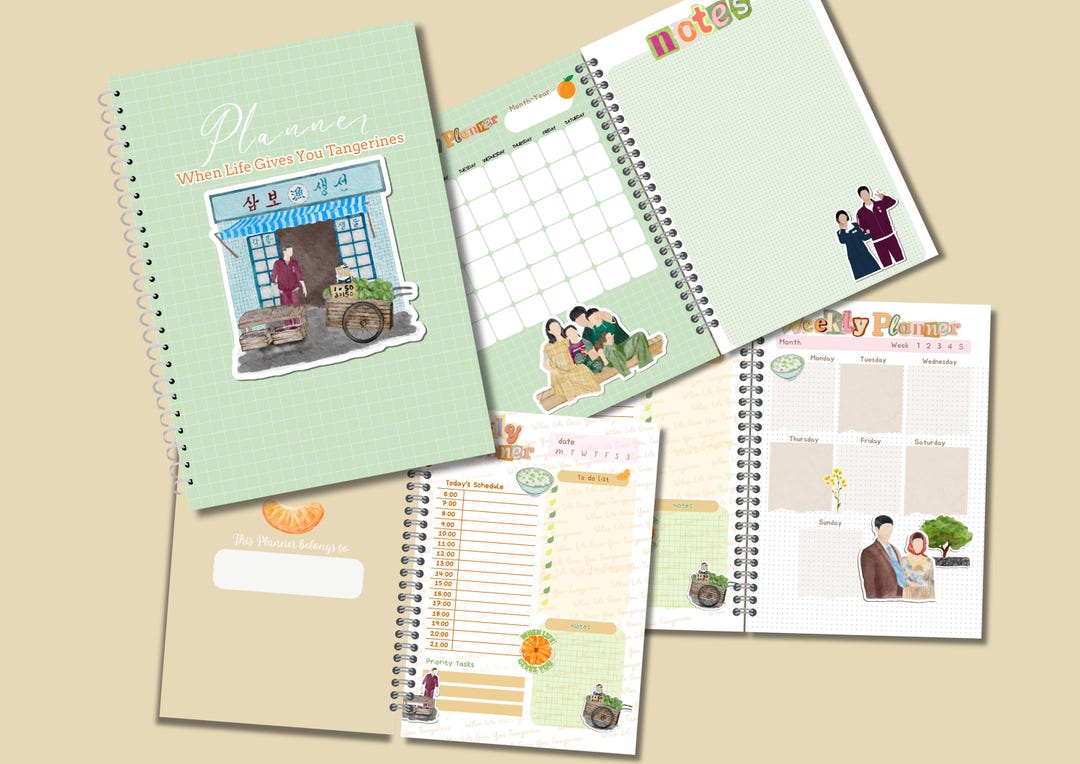 When Life Gives You Tangerines Printable Journal Kdrama Planner Set ...