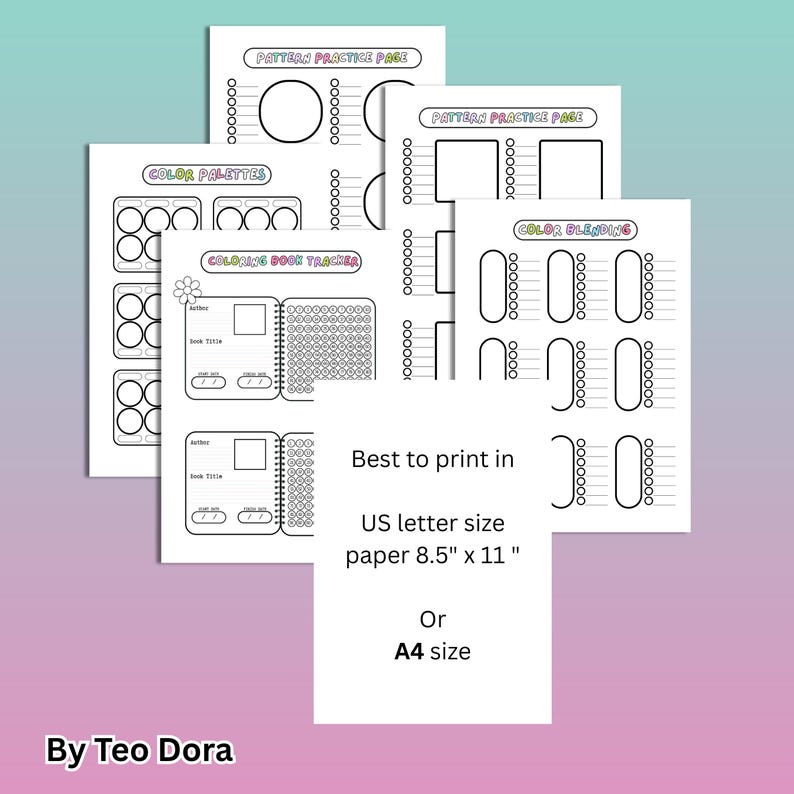 Coloring Book Tracker Printable | Track Pages Colored, Books, Start to ...