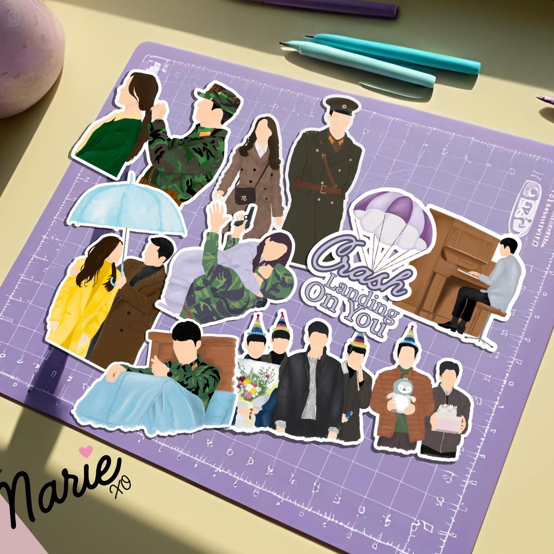 Kdrama Sticker Crash Landing on You Kdrama Inspired Bundle Stickers ...
