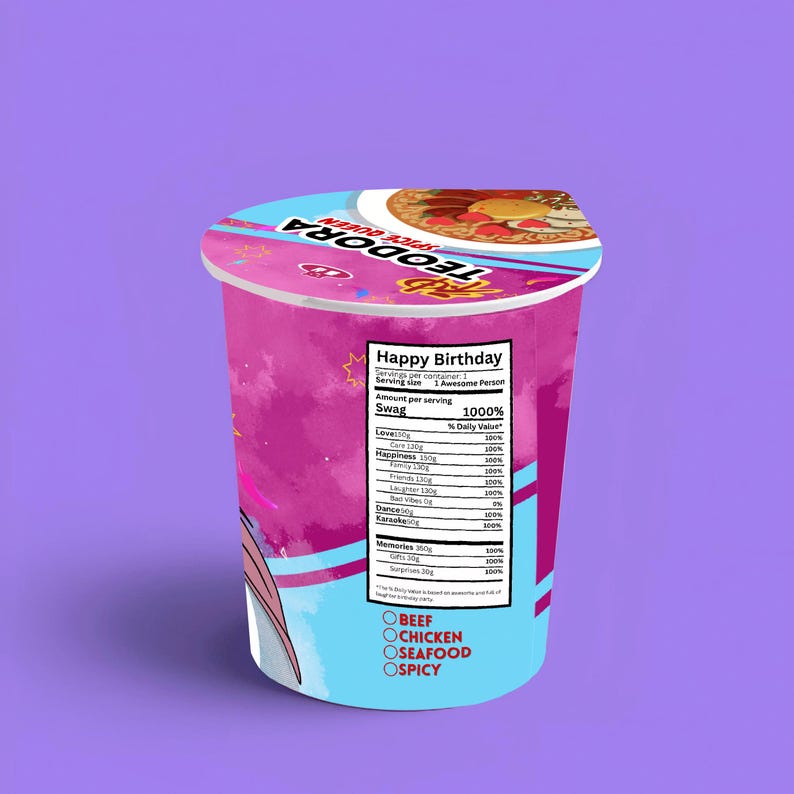 Kpop Demon Hunters Inspired Cup Noodles Ramen Template Rumi Mira Zoey ...