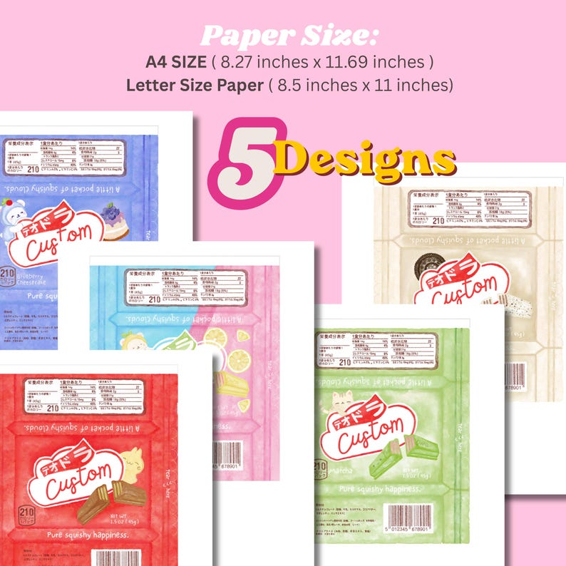 Editable Paper Squishy Printable Template Inspired by Chocolate Bar ...