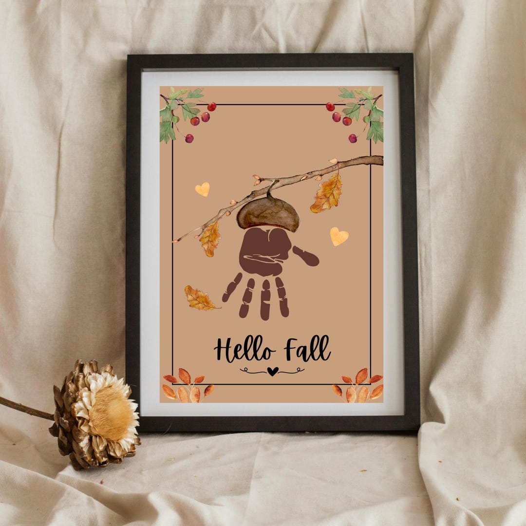 Acorn Handprint Art | Fall Keepsake, Kids DIY (digital Download) - Etsy