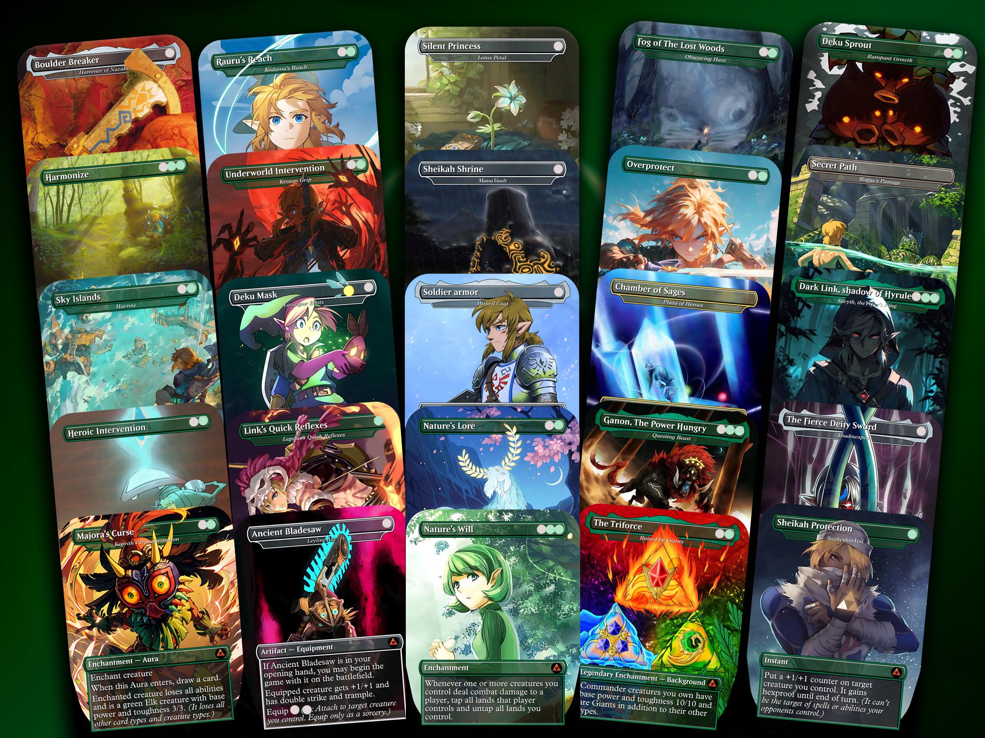 Ultimate Zelda MTG Commander Link & Triforce EDH Proxy Deck - Etsy