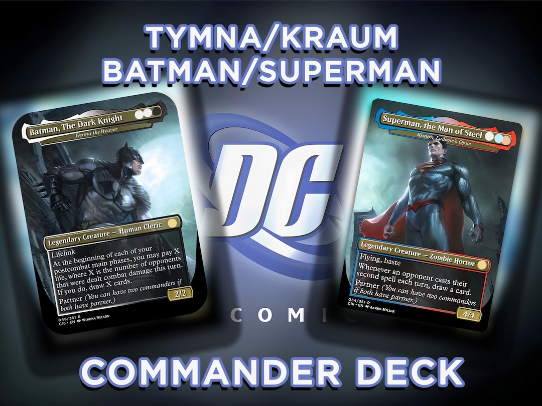 Blue Farm Commander Deck | Batman & Superman Theme | Tymna / Kraum Cedh ...