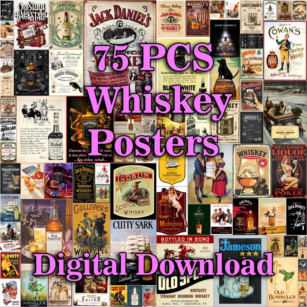 Whiskey Poster, Vintage Whiskey, Whiskey Prints, Whiskey Posters ...
