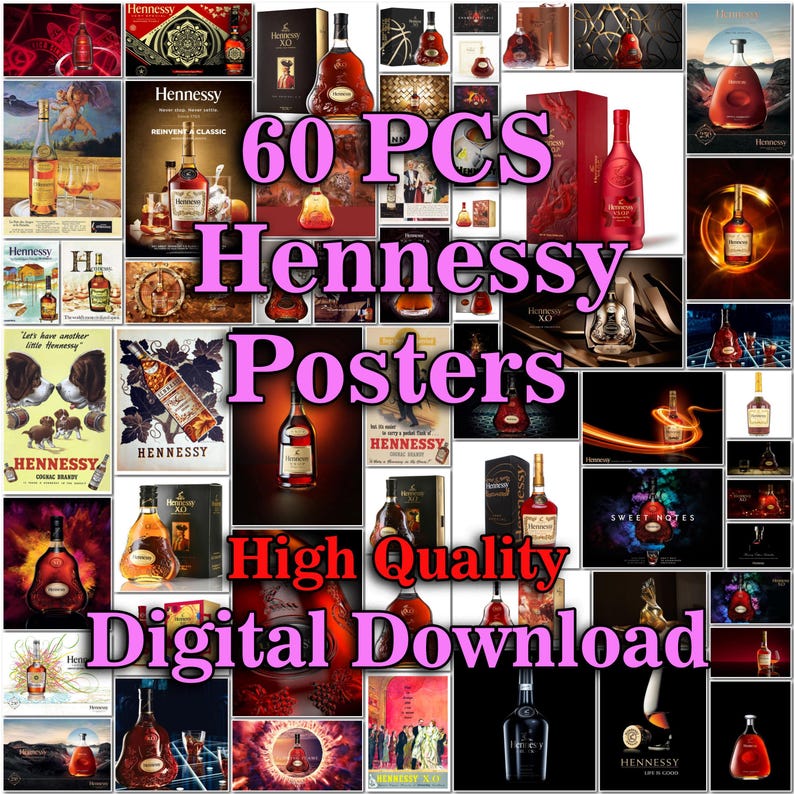 Hennessy Clipart, Hennessy Digital Print, Hennessy Wall Art, Hennessy ...