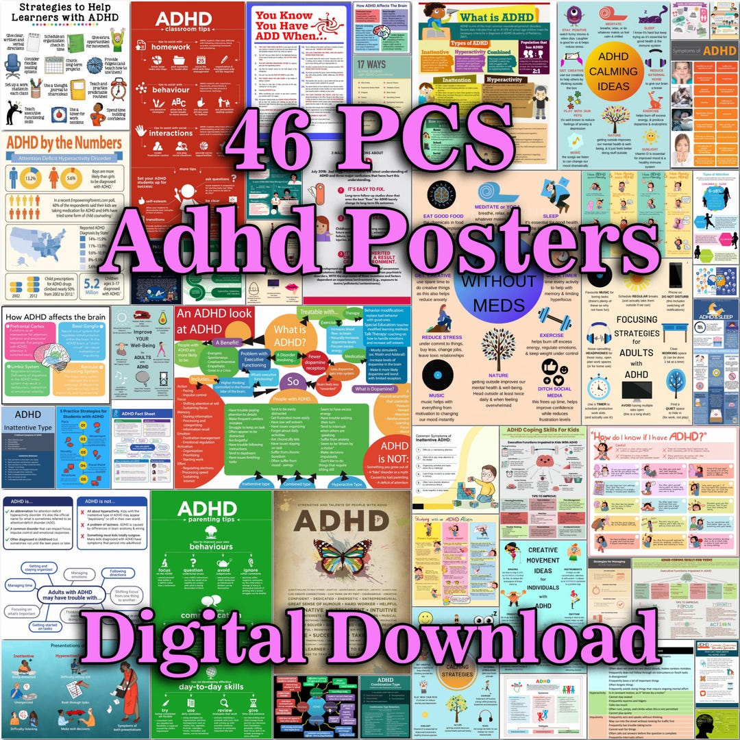 Adhd Posters, Adhd Poster, Adhd Printable, Adhd Art, Adhd Journal, Adhd ...