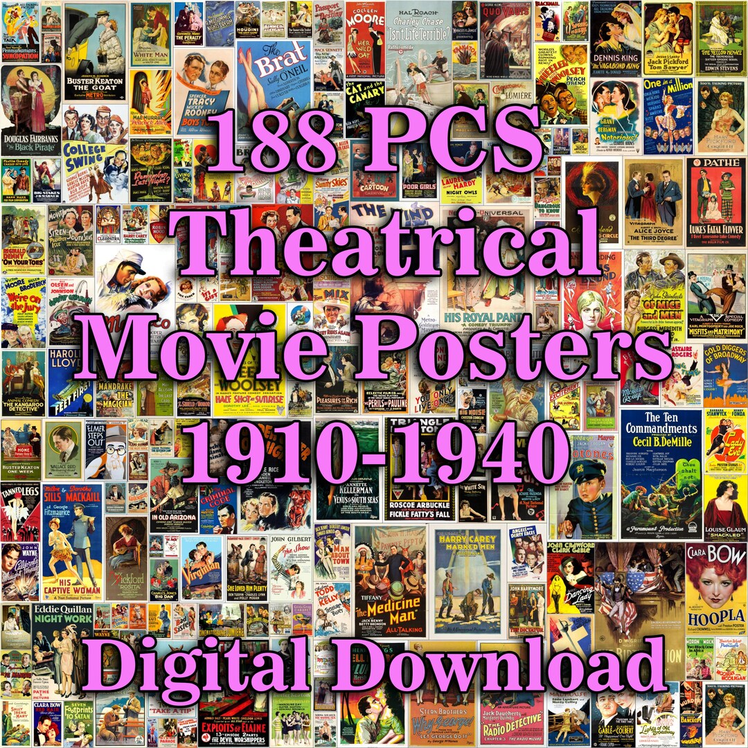 Old Movie Poster, Theater Poster, Vintage Movie Prints, Old Movie Stars ...
