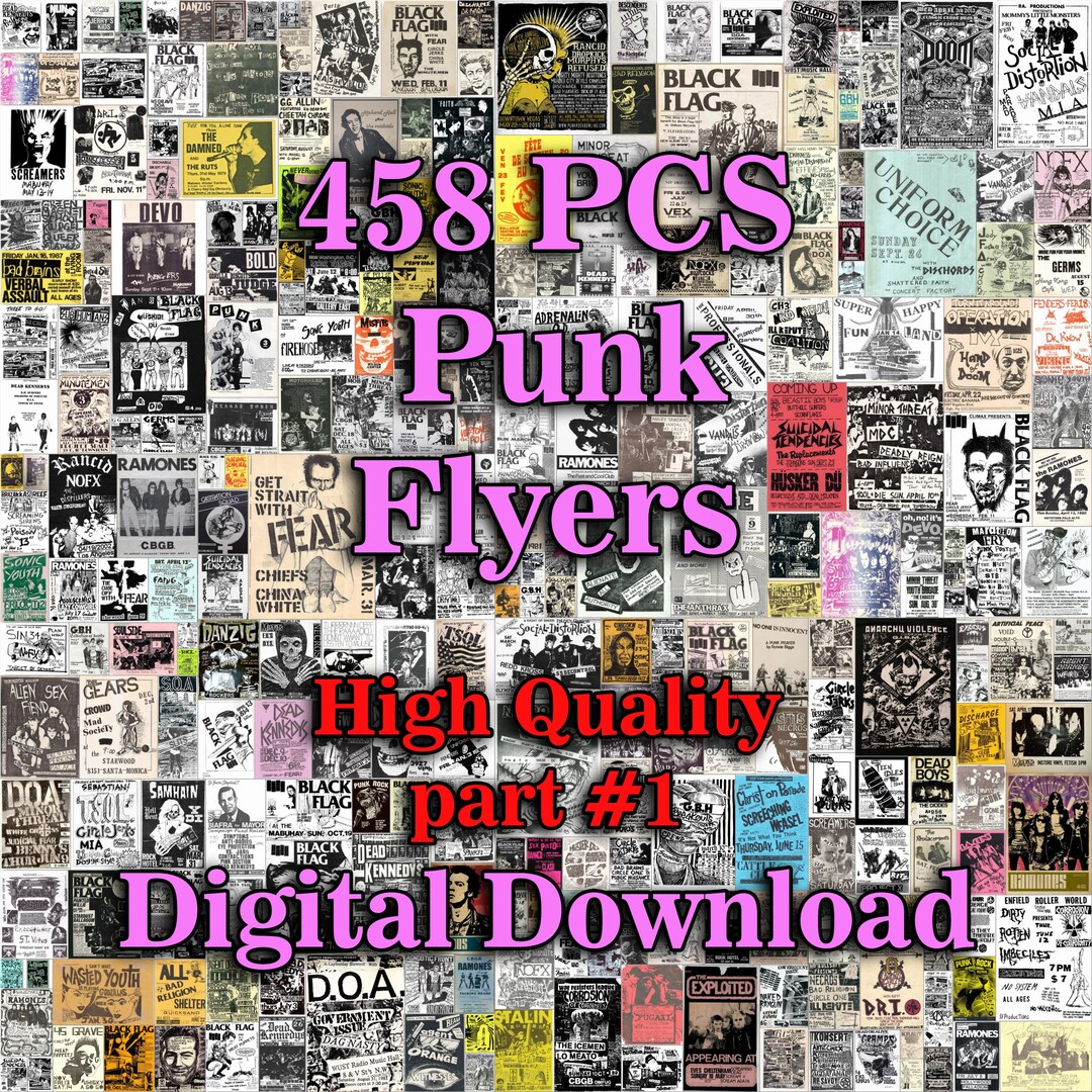 Punk Posters, Punk Flyers, Punk Wall Art, Hardcore Punk, Punk Poster ...