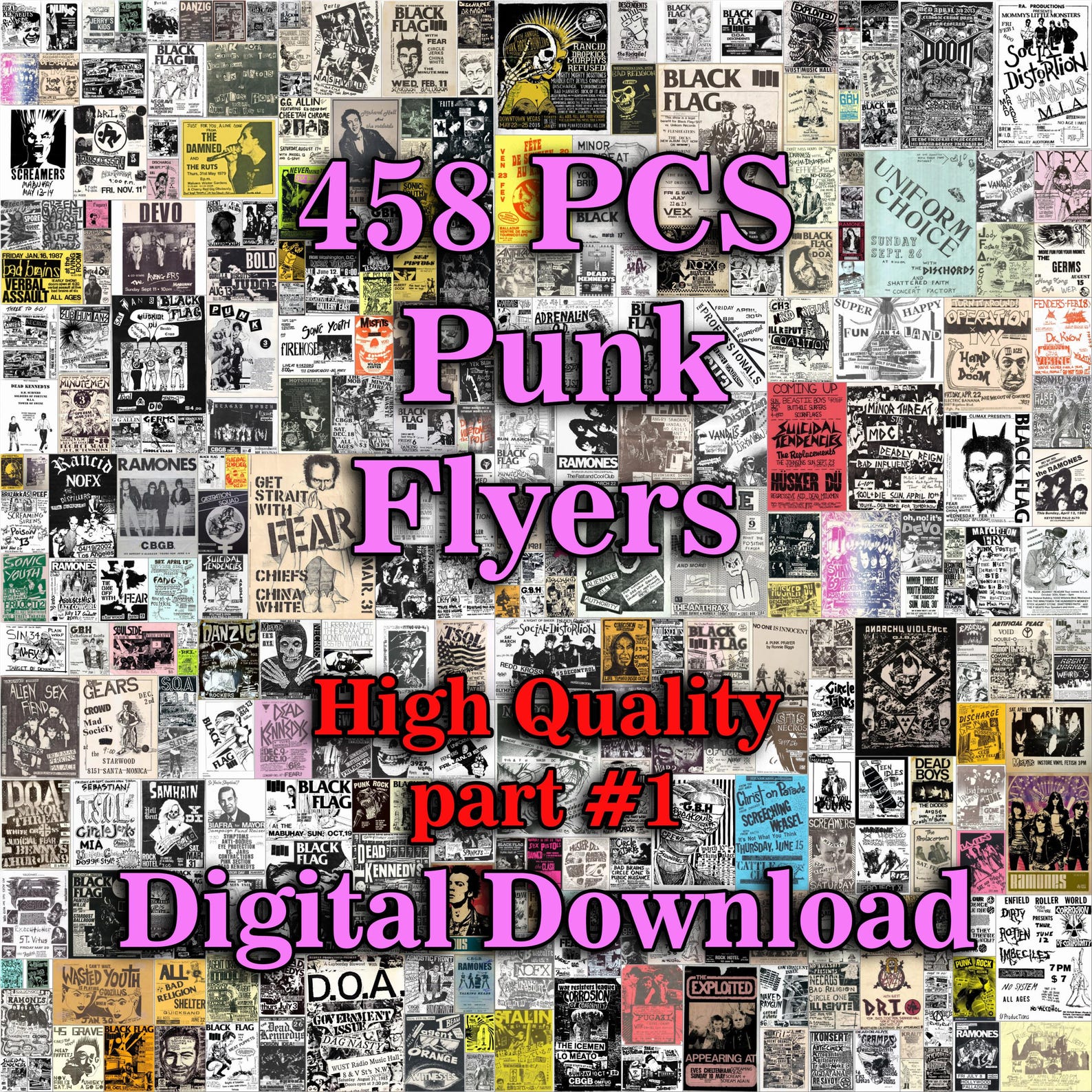 Punk Posters, Punk Flyers, Punk Wall Art, Hardcore Punk, Punk Poster ...