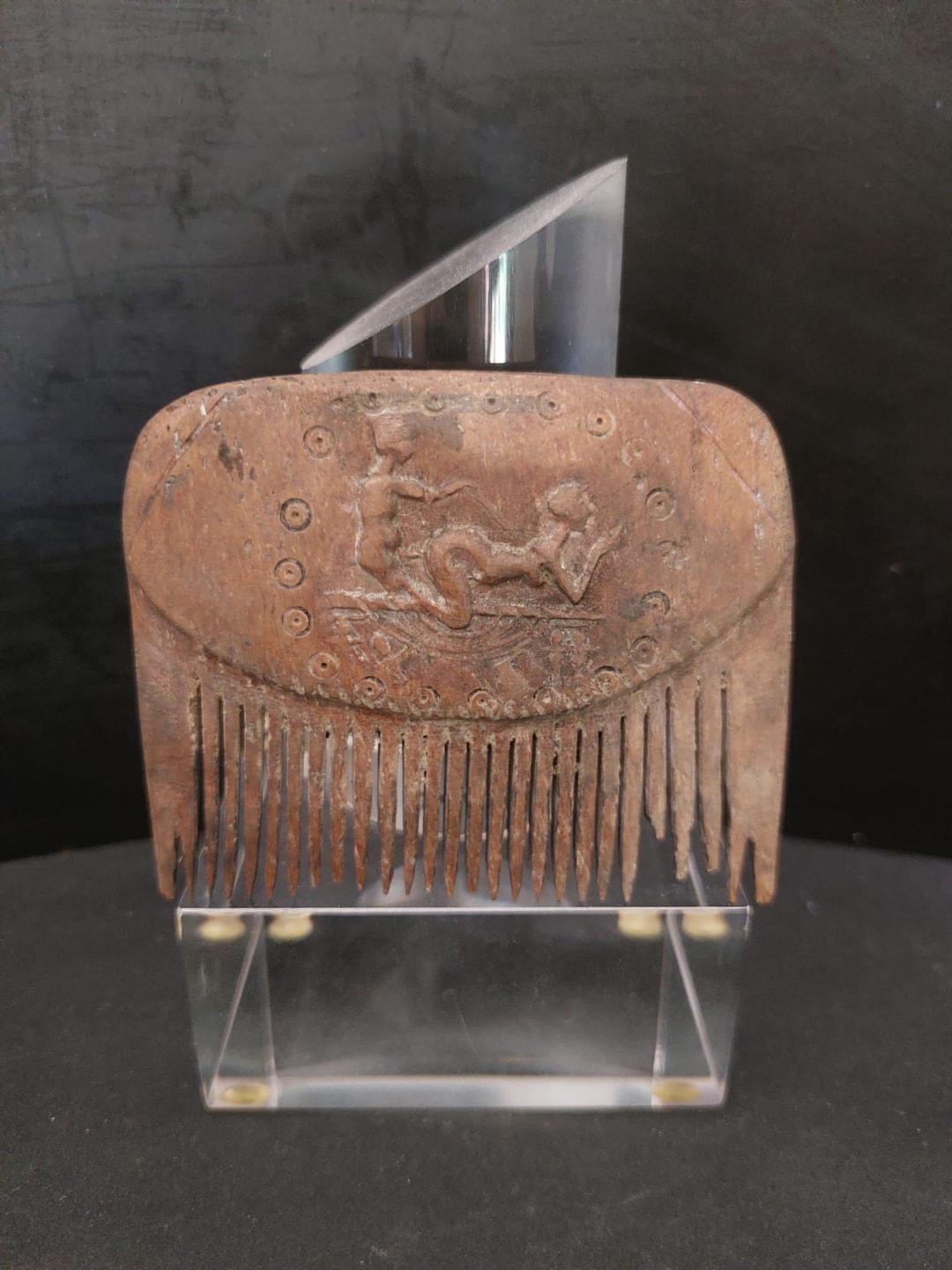 Very Rare Ancient Roman Bone Comb – Carved Symbolic Intimate Scene ...