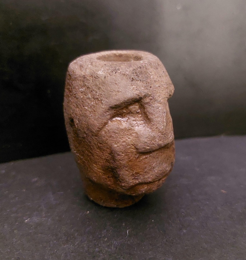 Native American Stone Pipe – Human Head Effigy – Ritual Artifact From ...