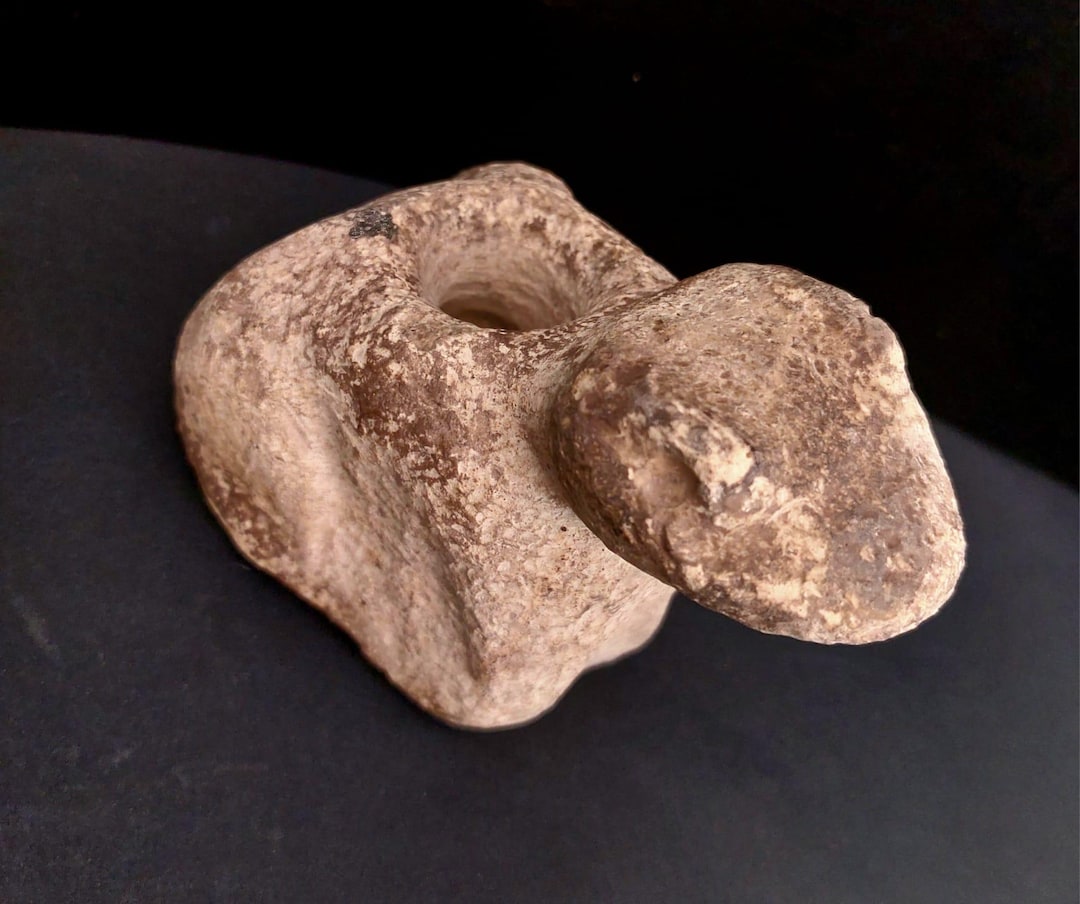Native American Stone Effigy Pipe – Frog Ritual Artifact (certificate ...