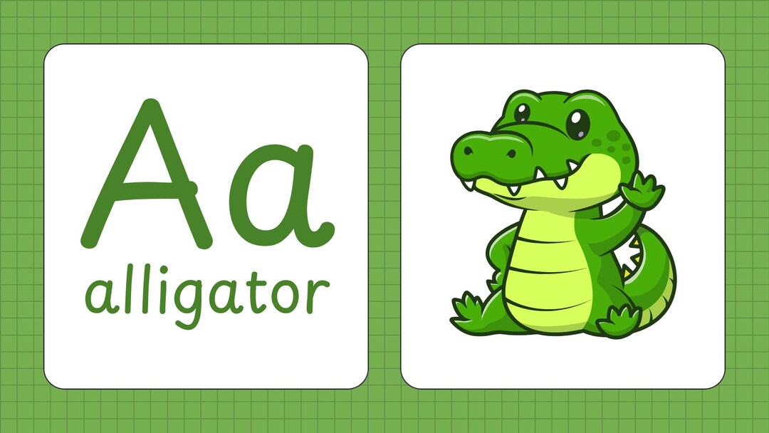 ABC Learning Animal Flash Cards and Pesentation, Fun Educational Aids ...