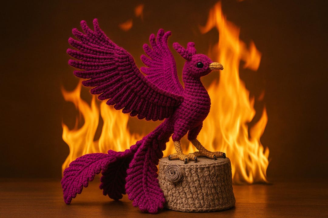 Phoenix Crochet Pattern PDF – Majestic Bird Amigurumi – Firebird ...