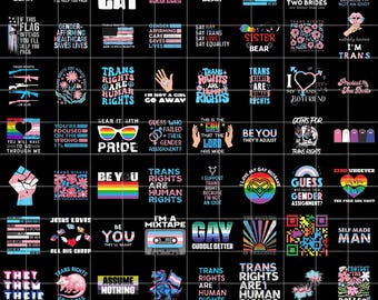 60+ Trans Rights Png Bundle, Sublimation Clipart Quotes, Protect the ...
