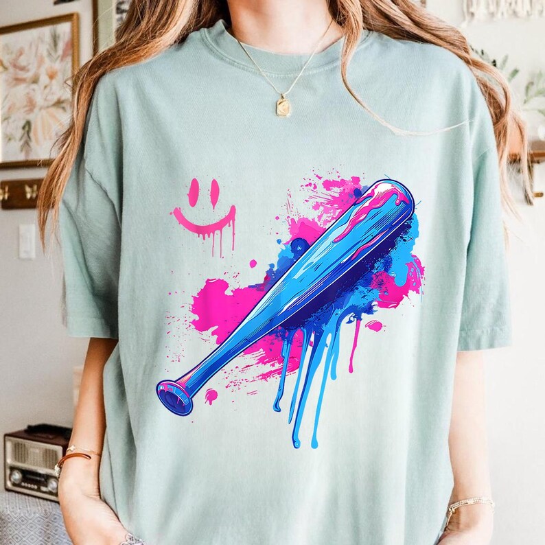 Baseball Bat With Sprinkles Drip for Men Boys Png, Baseball Drip Png ...