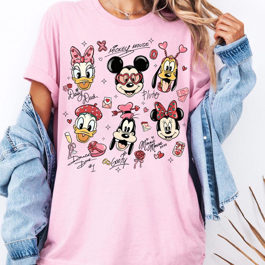 Retro Mickey Mouse and Friends Signatures Png File, Disneyland ...
