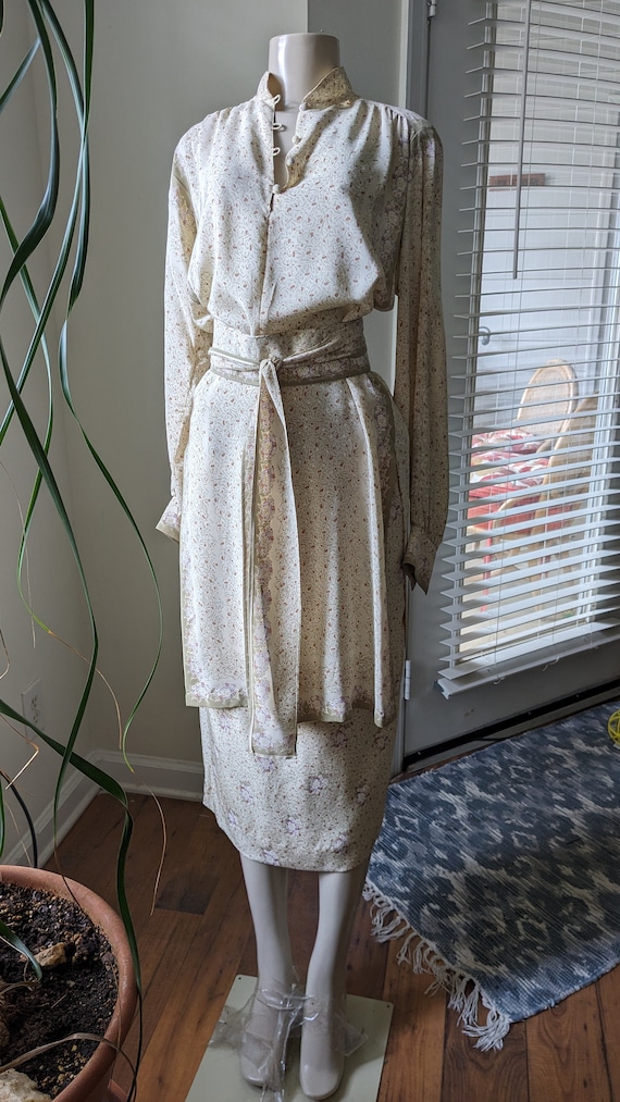 1970s Haute Couture Label Ted Lapidus Feminine Silk B… - Gem