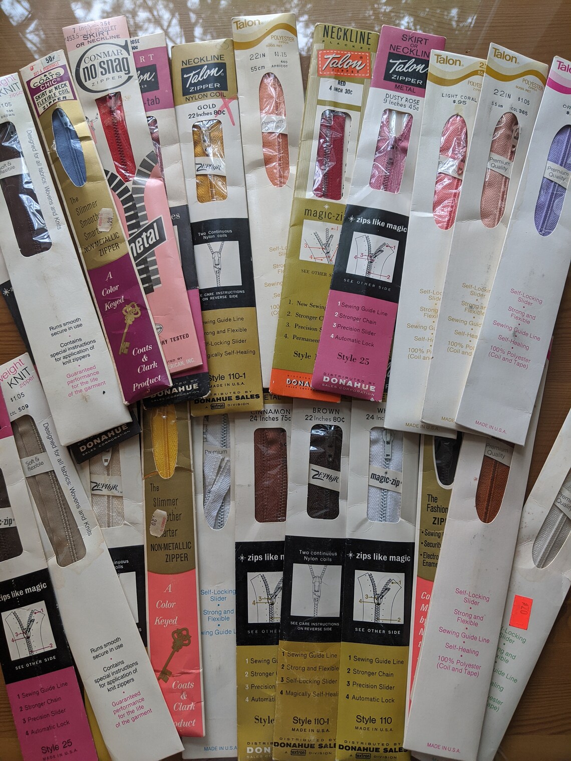 ONE (1) Metal Deadstock 1950s - 1970s Nylon Metal Zippers Multiple ...