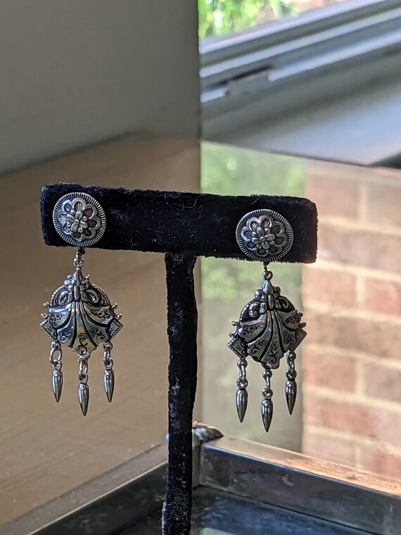 Victorian Gothic Aesthetic Oxidized Silver Metal Dang… - Gem