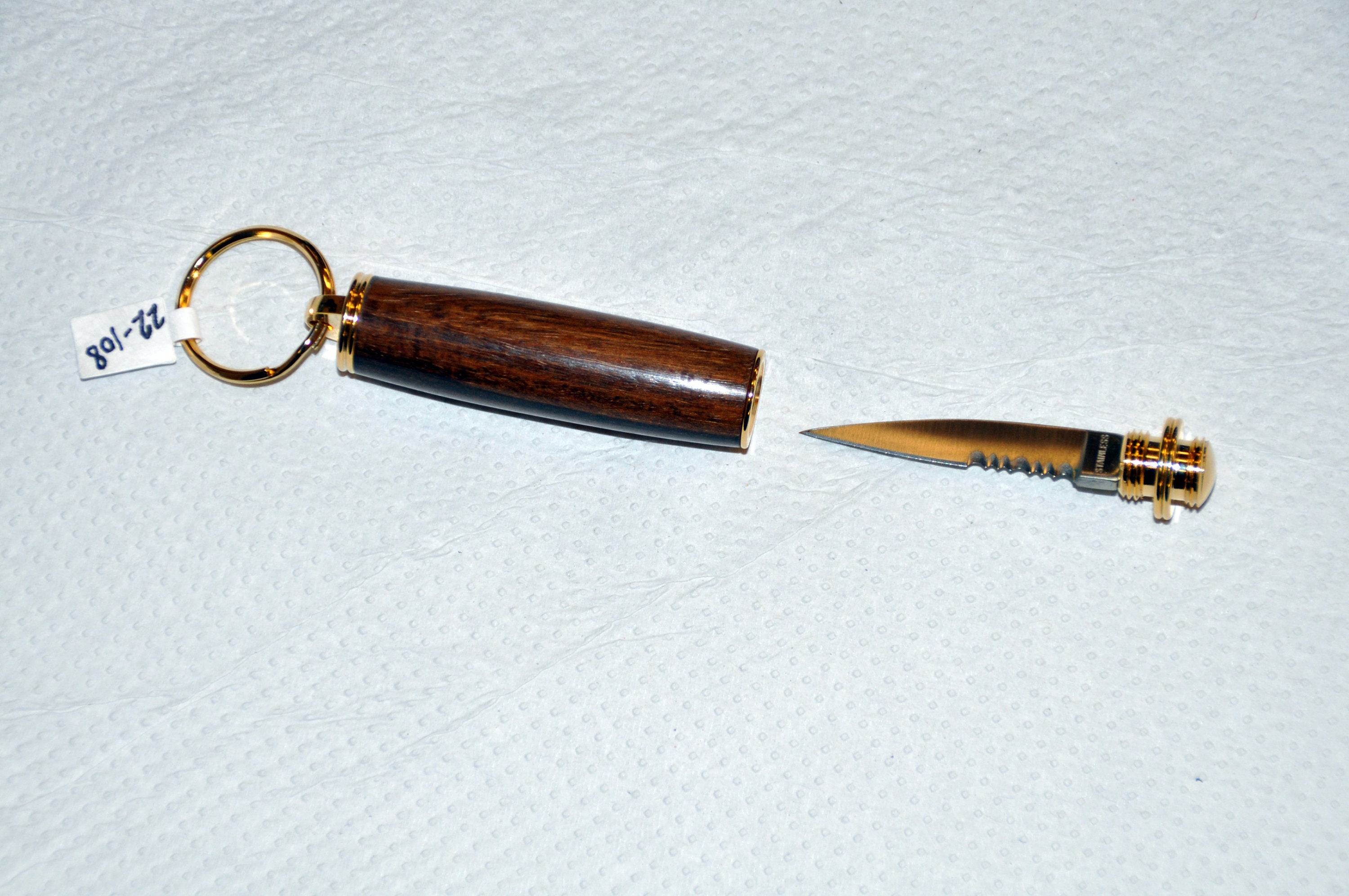 Handmade Lignum Vitae Wood Compact Key Ring Pocket Knife Key - Etsy