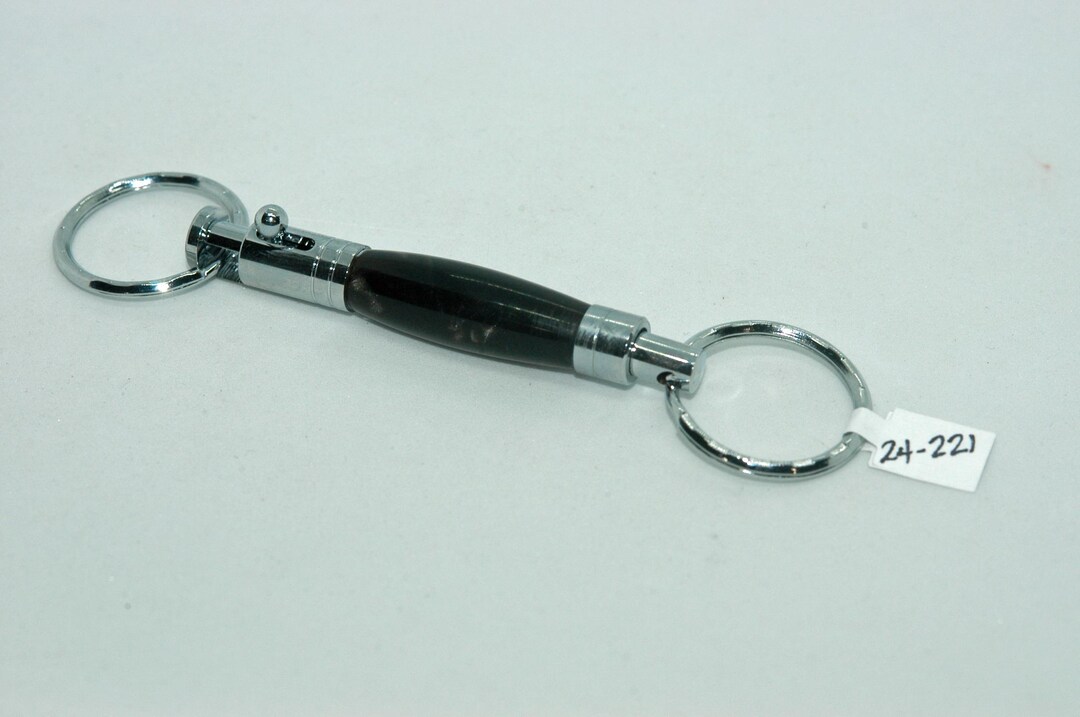 Handmade Gold and Black Swirl Acrylic Detachable Two Piece Valet Key ...