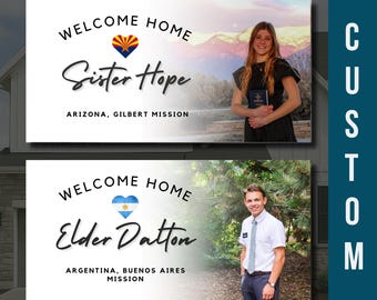 Welcome Home Missionary Banner – Custom Weatherproof Vinyl Sign With ...