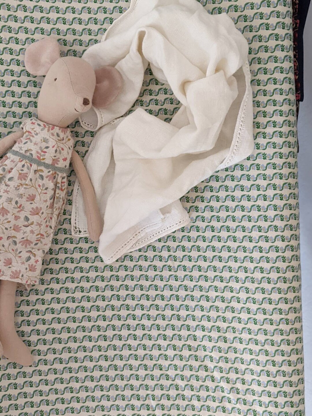 Blue Green Floral Crib Sheet | Rifle Paper Co. Baby Bedding Floral ...