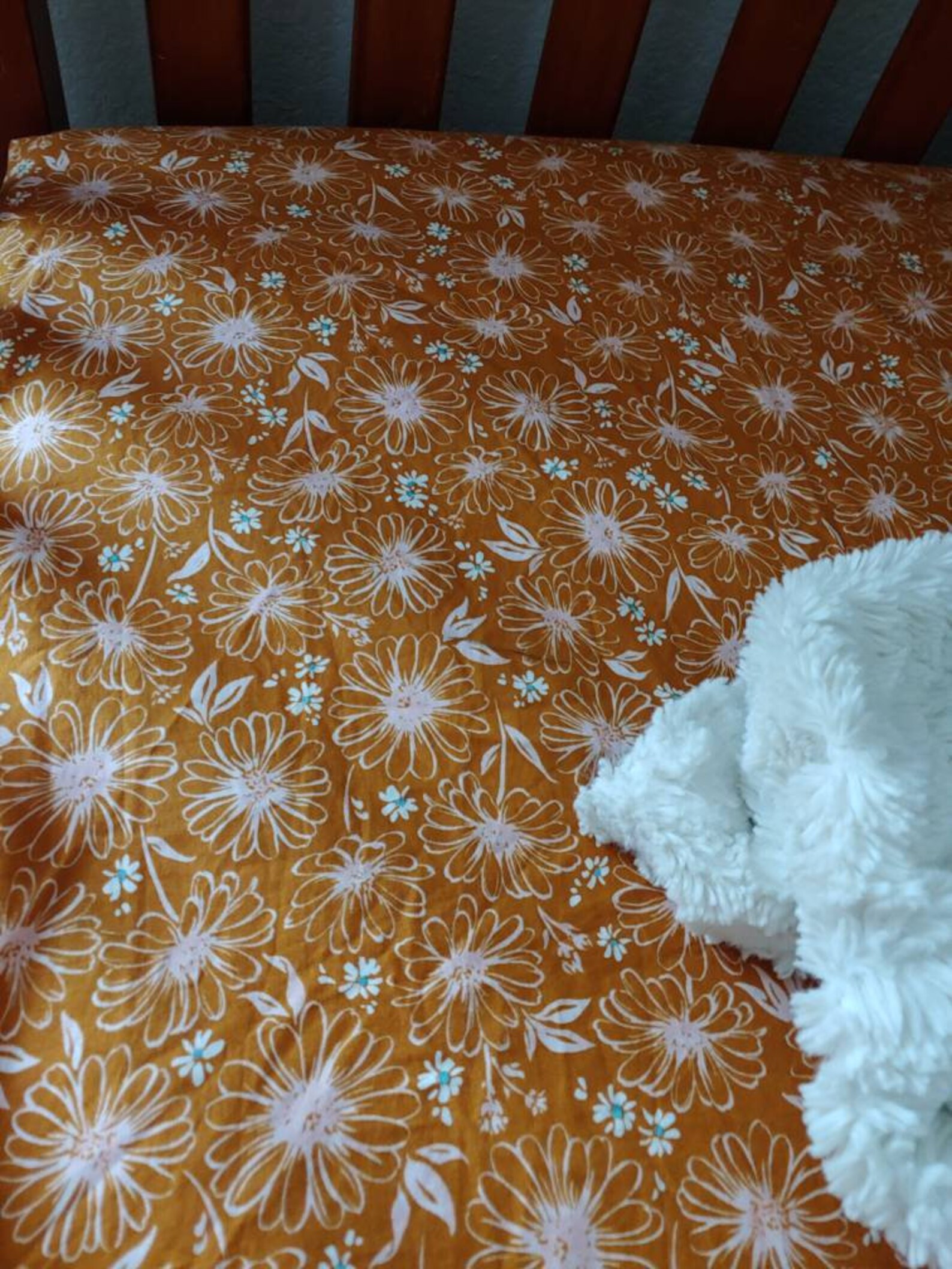 READY TO SHIP Rust Baby Bedding Cinnamon Girls Fitted Crib - Etsy