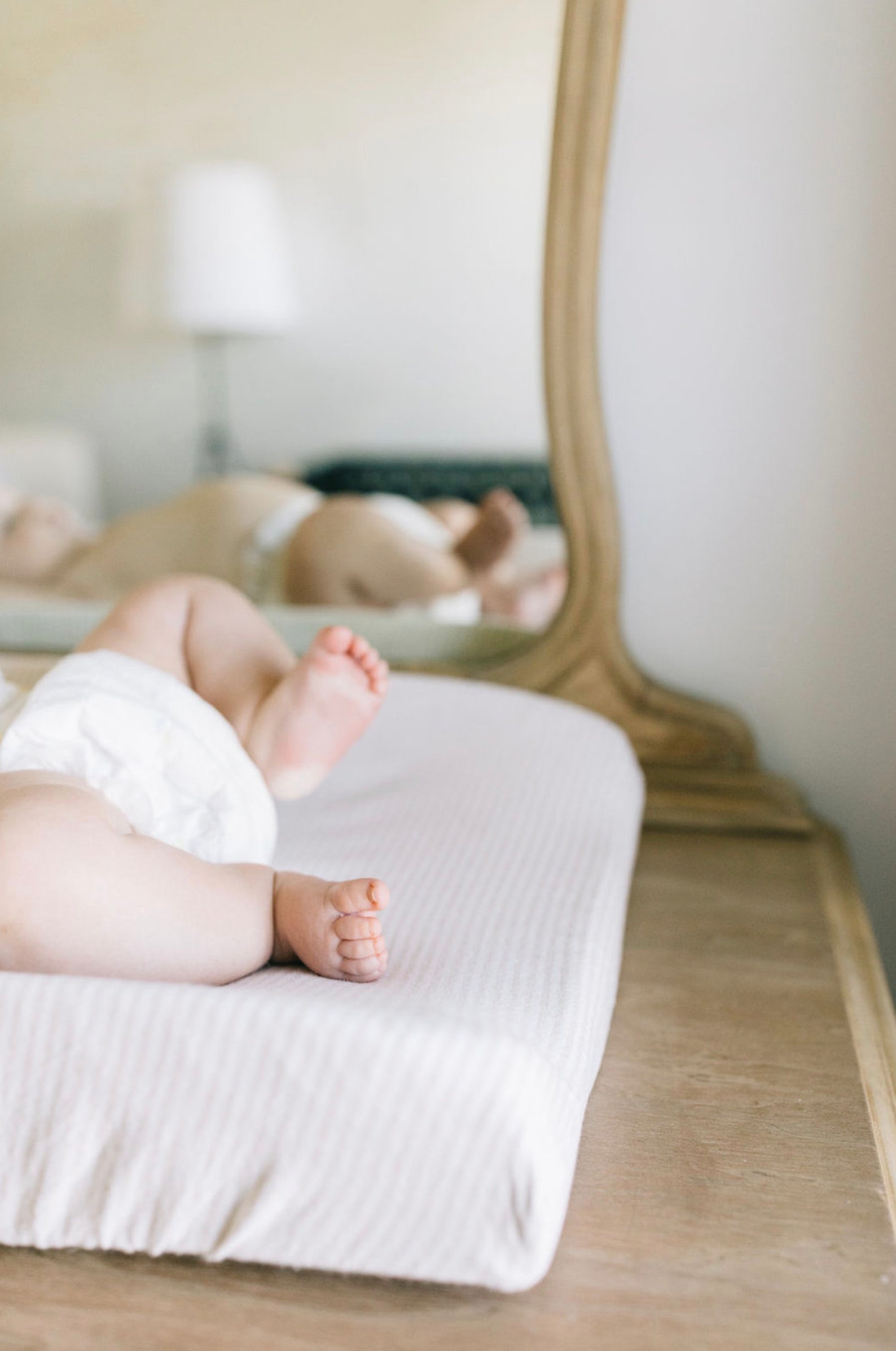 Changing Pad Cover LINEN READY SHIP Nursery Beige /stripe - Etsy