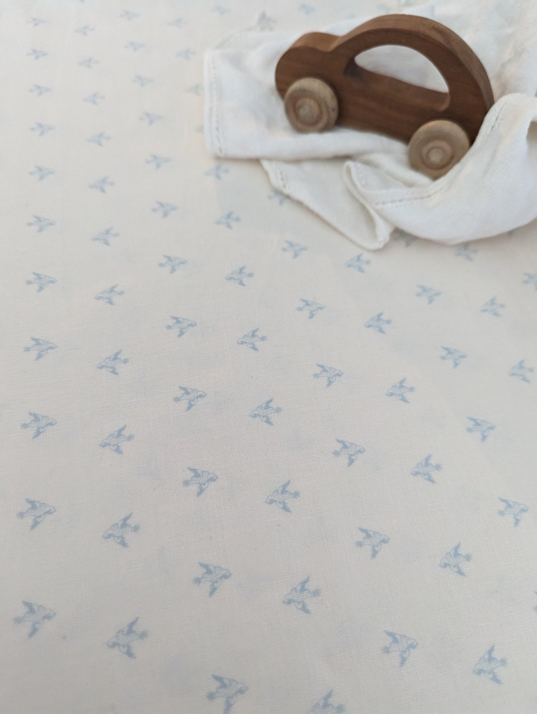 Cottage Blue MINI Crib Sheet Bird READY SHIP Petite Crib Sheet Soft ...
