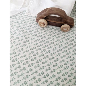 MINI Crib Sheet - READY SHIP Baby Girl French Foulard Bedding Sage ...