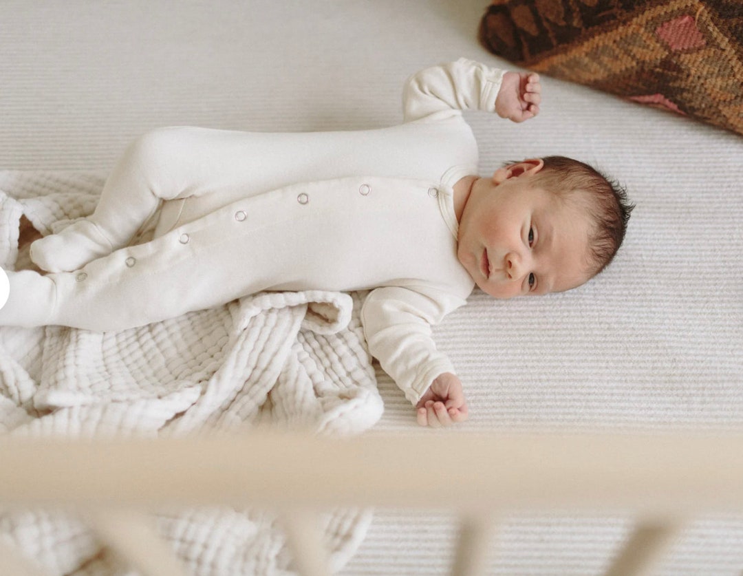 Linen MINI Baby Bedding Beige Stripe -neutral Fitted Crib Sheets Linen ...