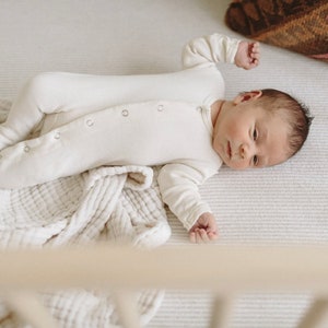Linen MINI Baby Bedding Beige Stripe -neutral Fitted Crib Sheets Linen ...