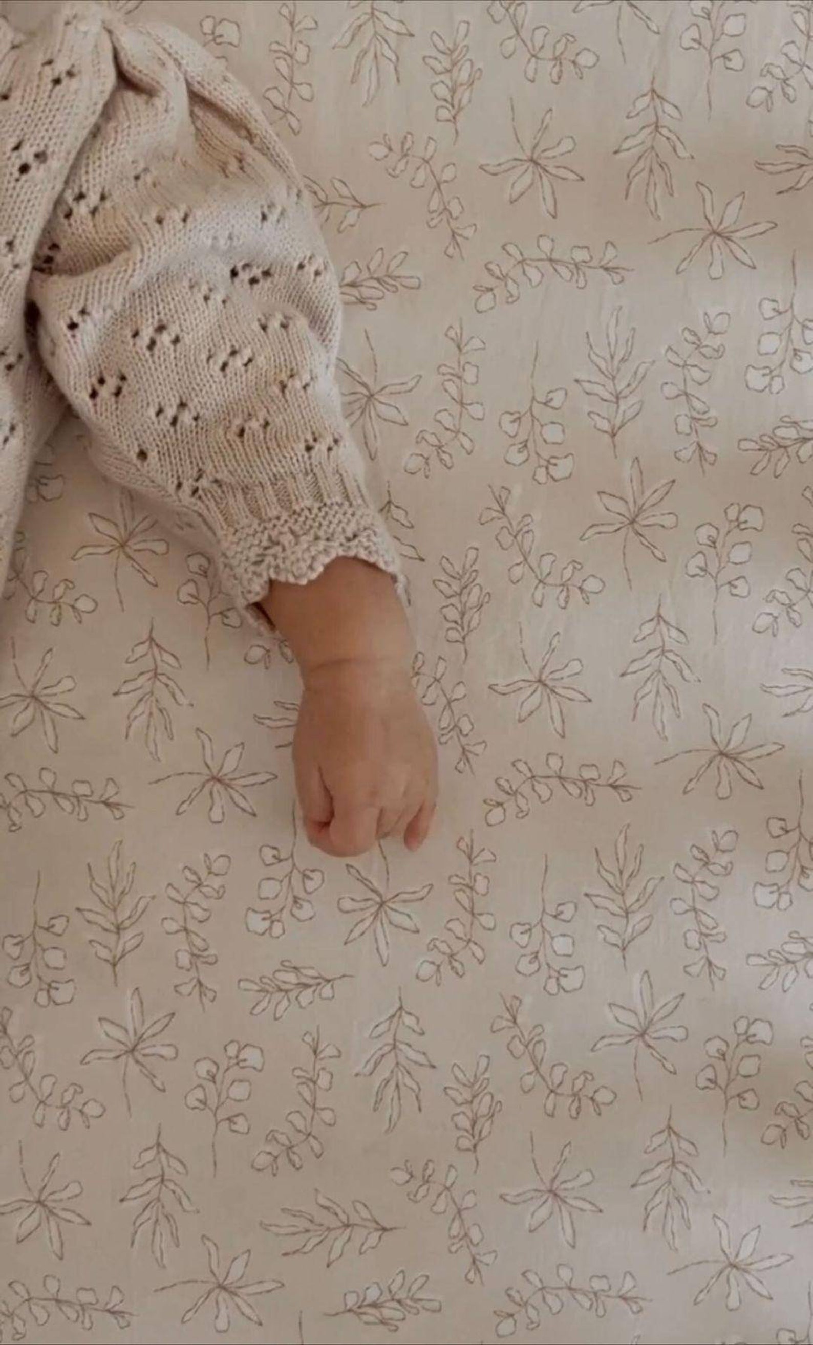 Fitted Crib Sheets Taupe Leaves Neutral Nursery Sheets / Mini - Etsy