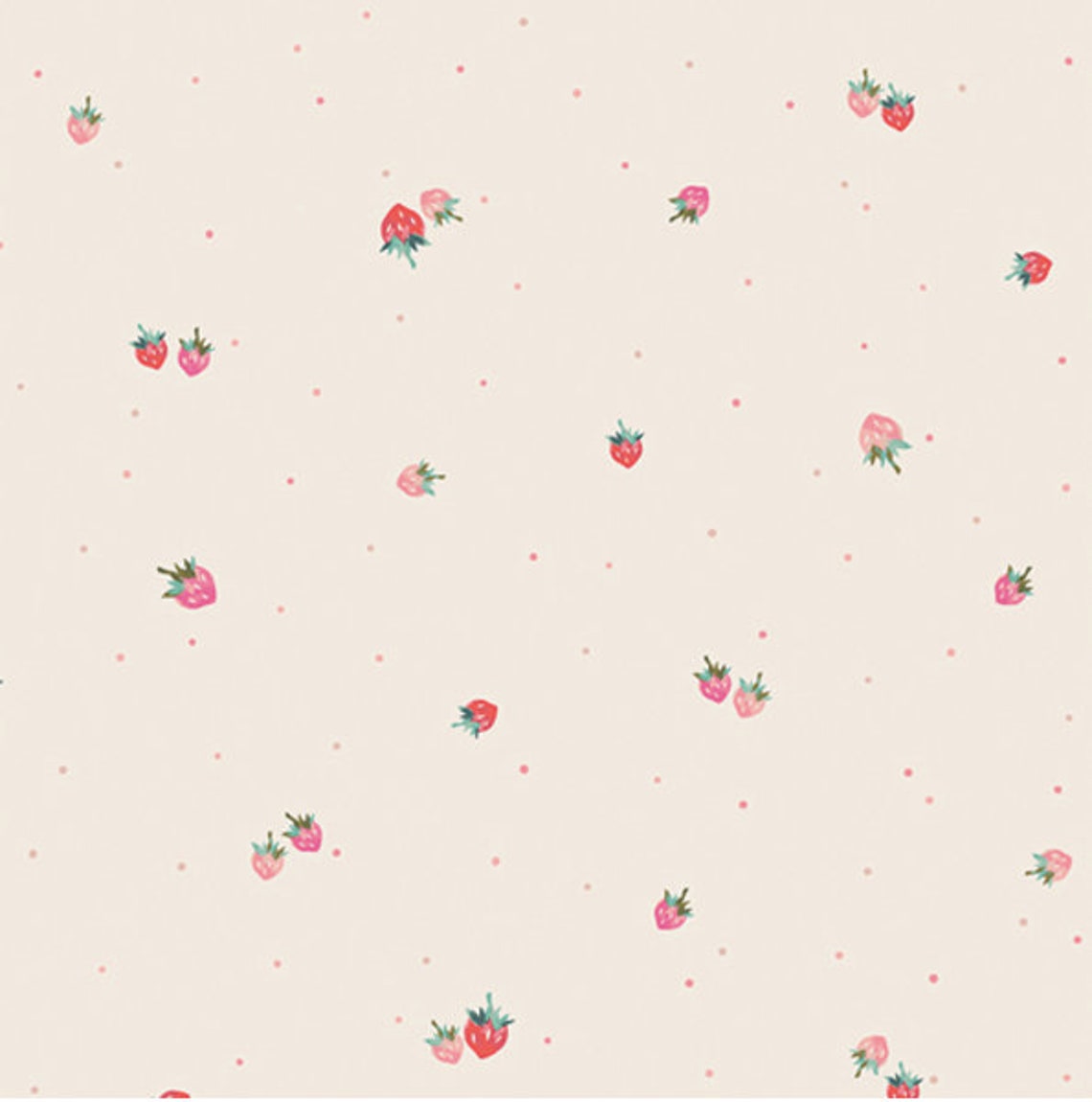 Organic Strawberries Cream Crib Sheet: Baby/toddler Fitted Sheet | Mini ...