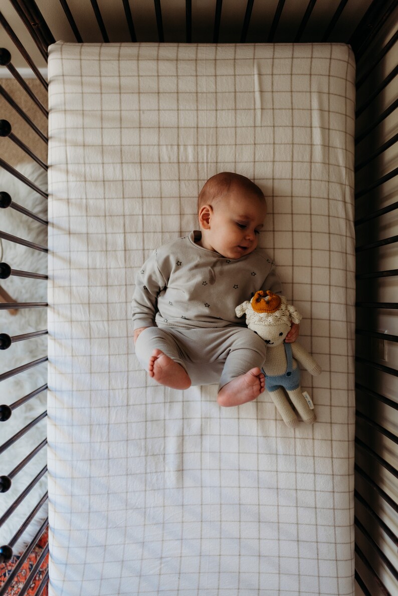 LINEN Baby Bedding Tan Neutral Bedding /beige Crib Sheets - Etsy