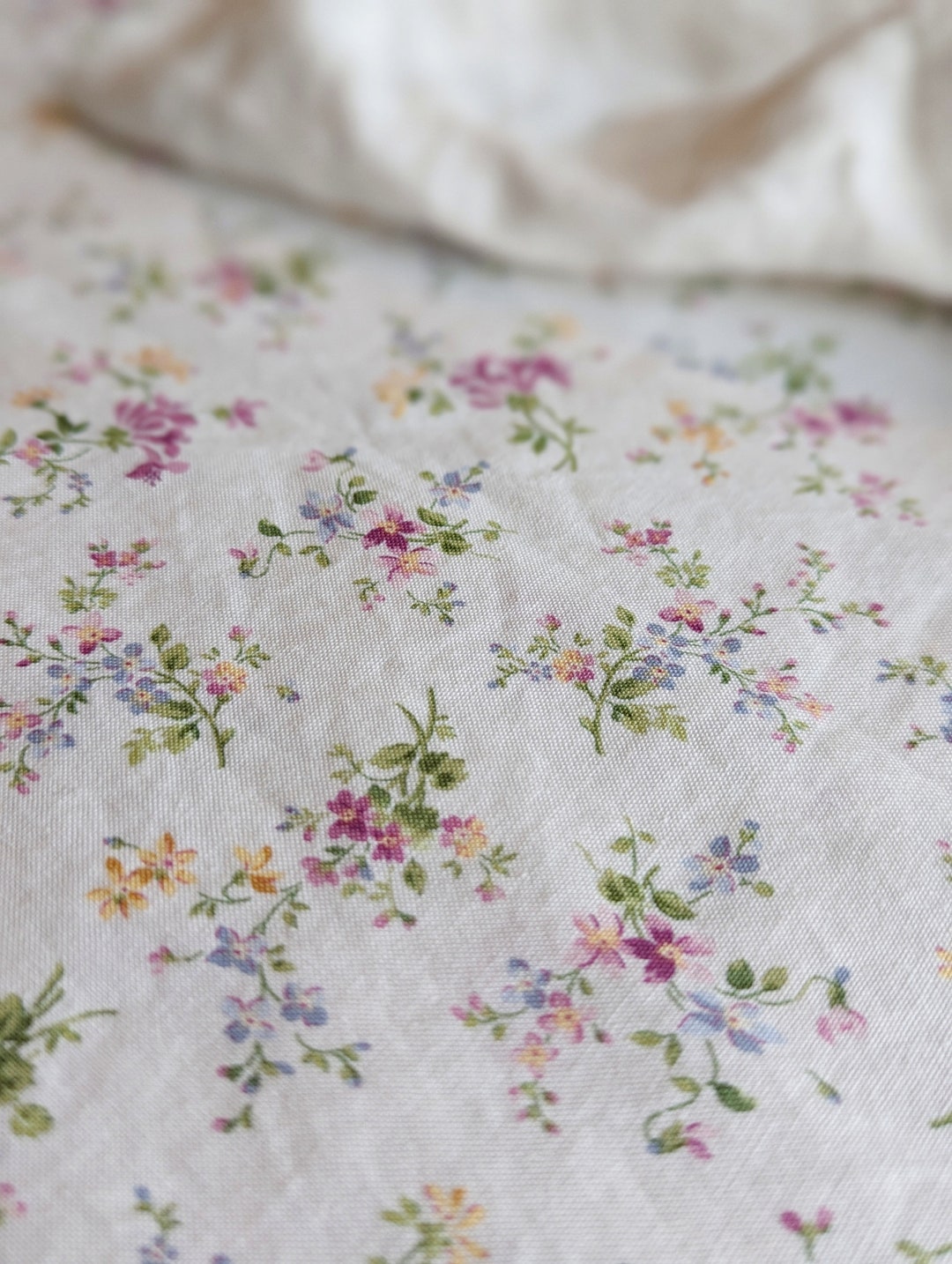 Lilac Girls Bedding Set Pink Purple Flowers Changing Cover Blush White ...