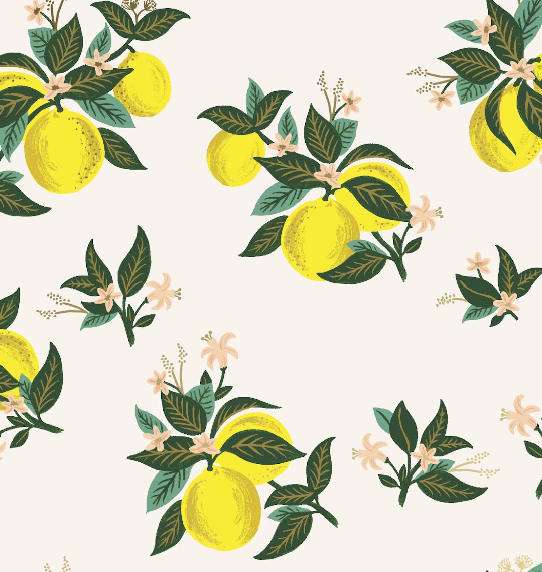 Rifle Paper Co. Lemon Floral Fitted Crib Sheet - Etsy UK