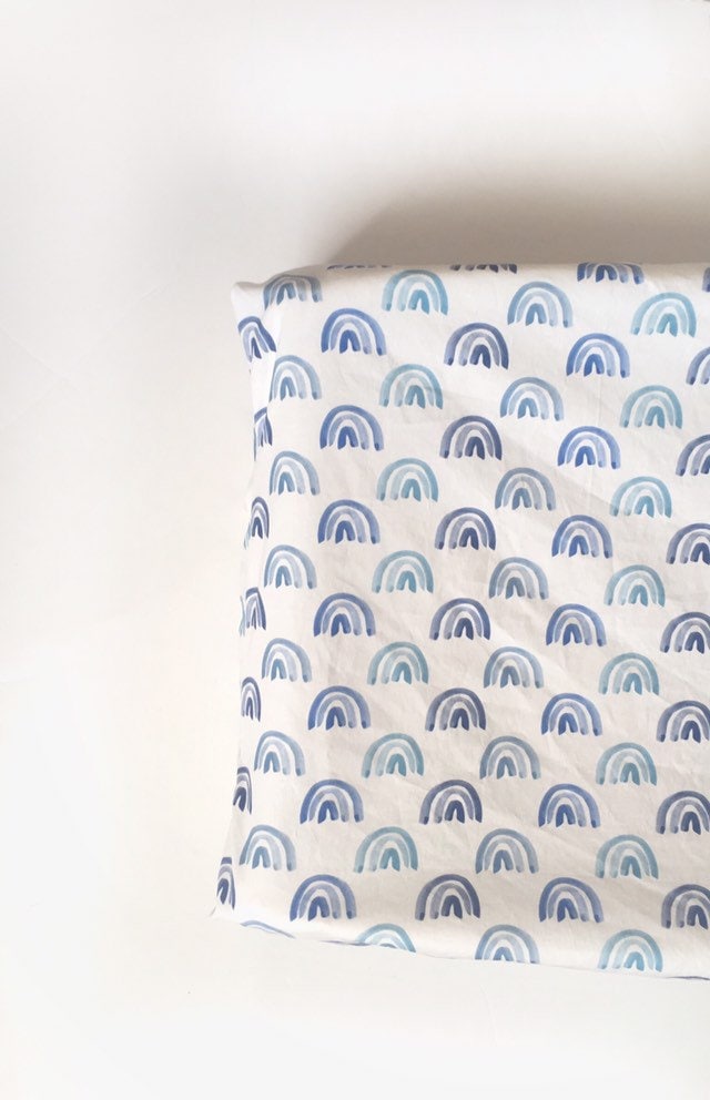Watercolor Rainbow Changing Pad Cover: Modern Nursery Bedding - Etsy