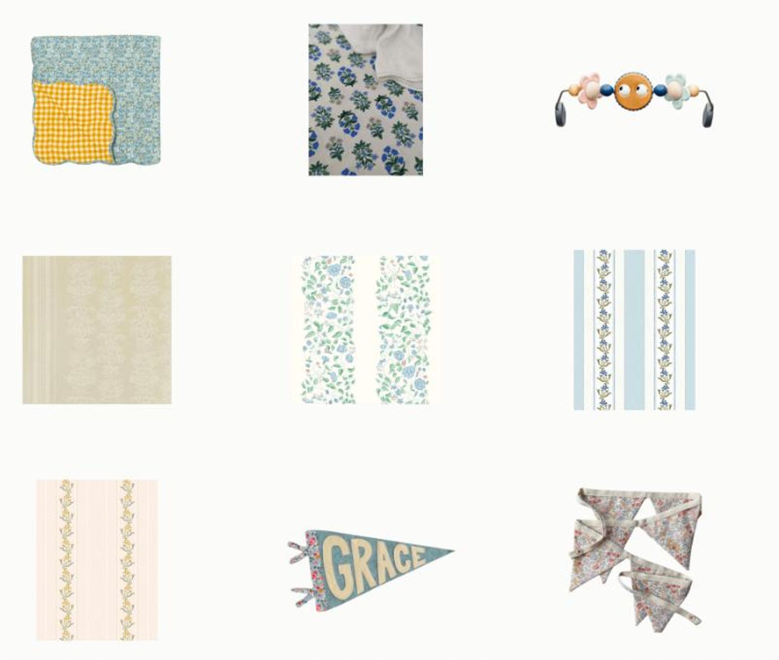 Rifle Paper Co. Crib Sheet: Floral Cotton Baby Bedding, Green Blue ...