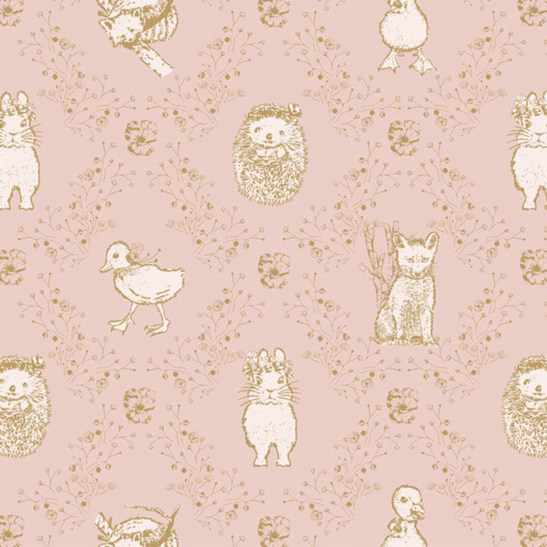 Toile Baby Bedding Girls Crib Sheet Beige Pink Nursery Bedding ...