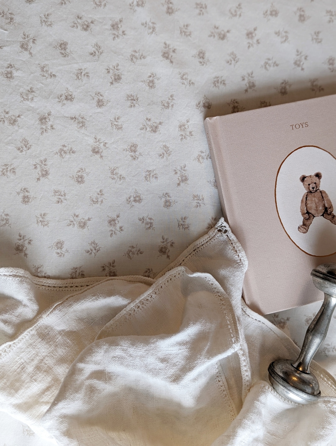 Ditsy Floral Crib Sheet: Neutral Beige Baby Bedding - Etsy