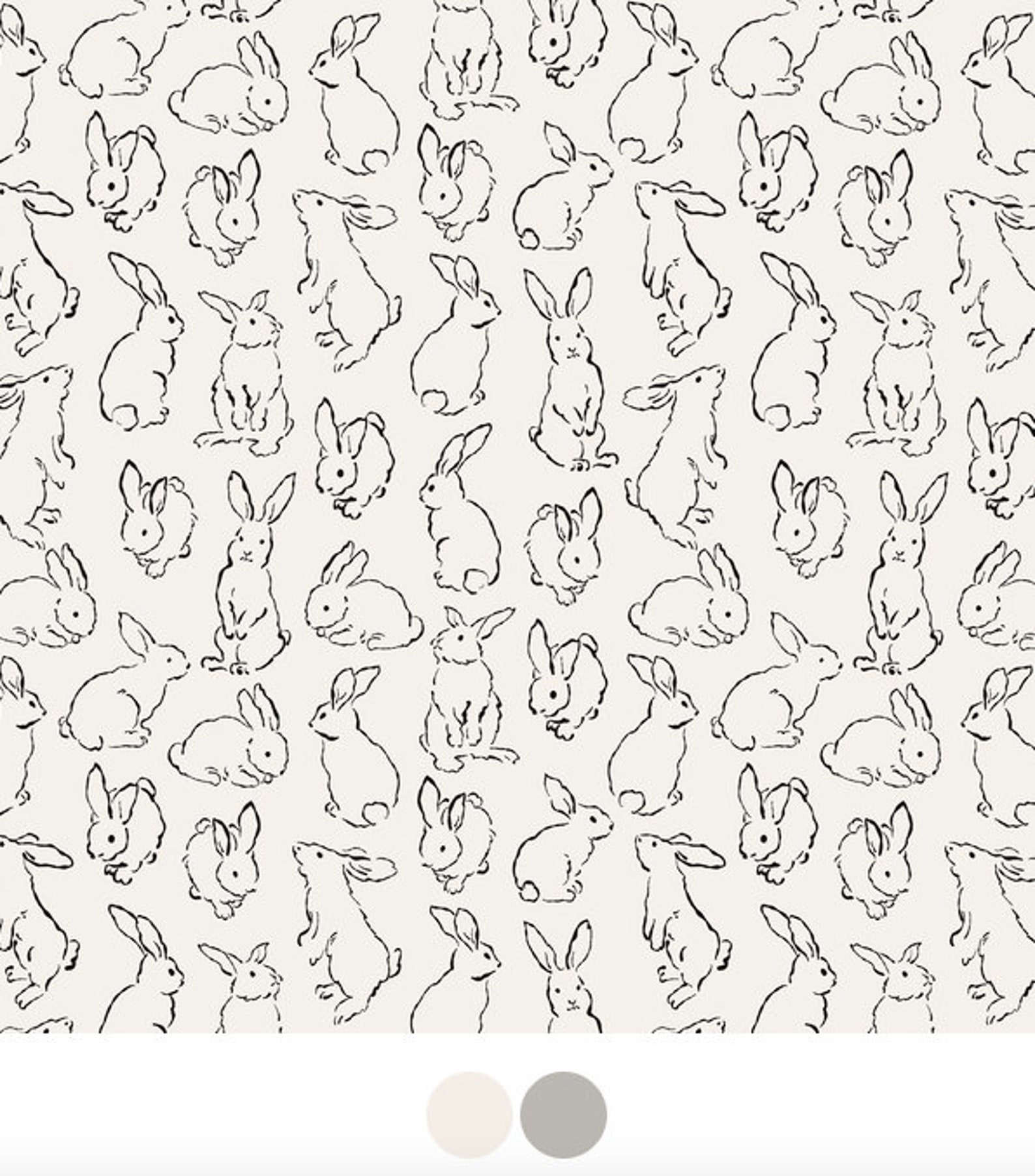 Bunny Crib Sheet: Charcoal Rabbit Print, Mini/standard Fitted Sheet - Etsy