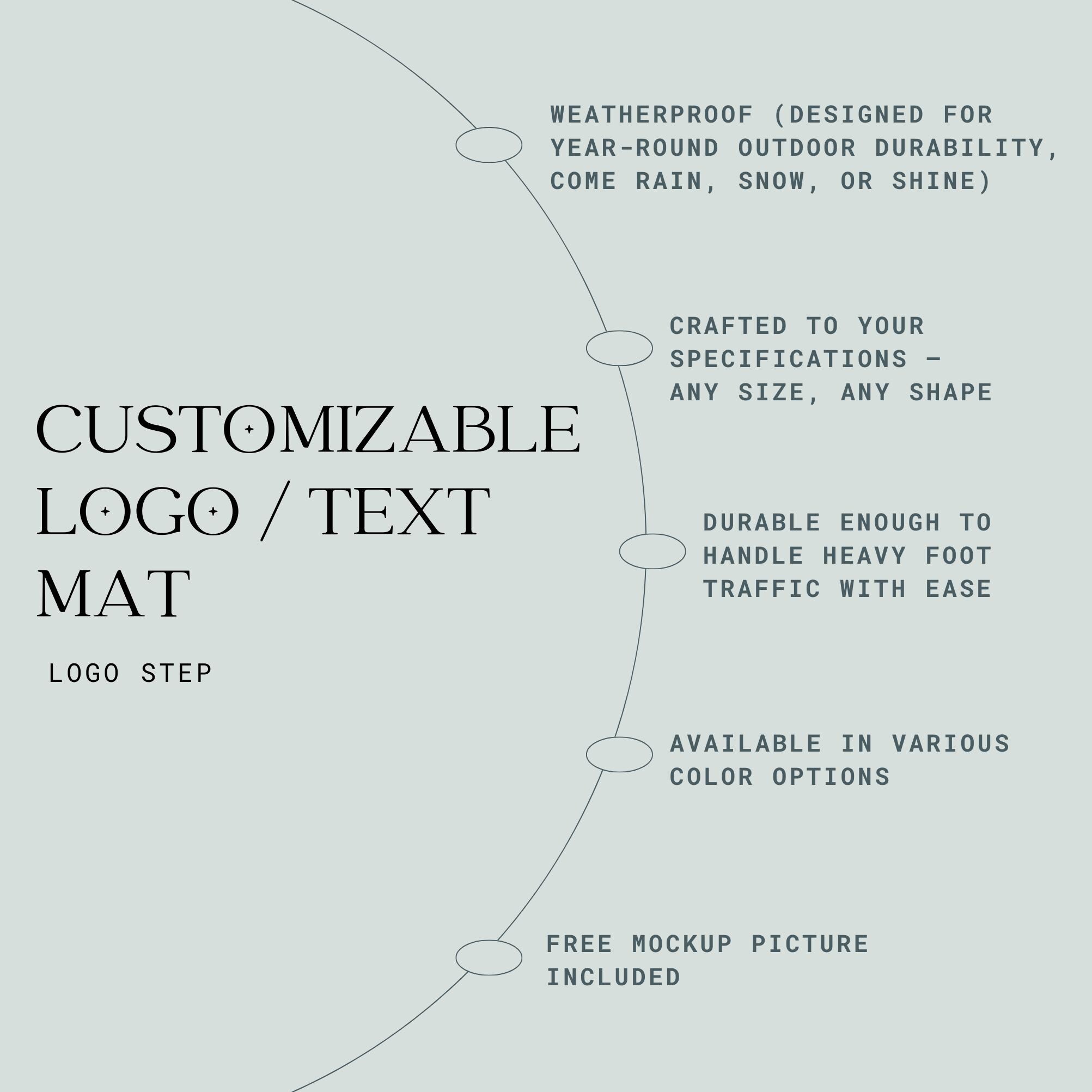 Custom Round Logo Doormat – Personalized Business Entry Mat for ...